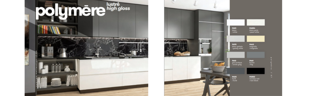 Des armoires de cuisine en acrylique et polymère de nouvelle génération